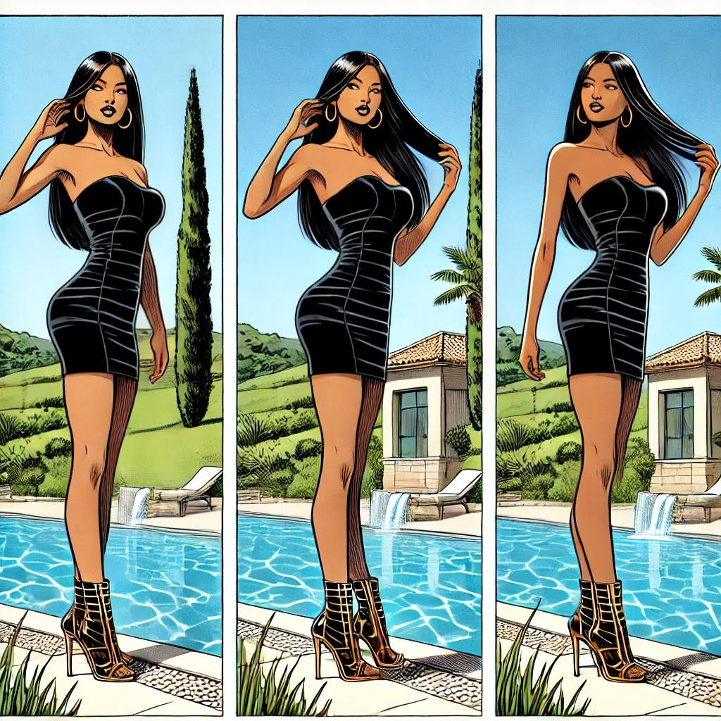 Connie's "SIMPLE HOLLYWOOD F-ME Tube Mini" Cali BLACK Martini, Top She – Connie's Fashion Vault