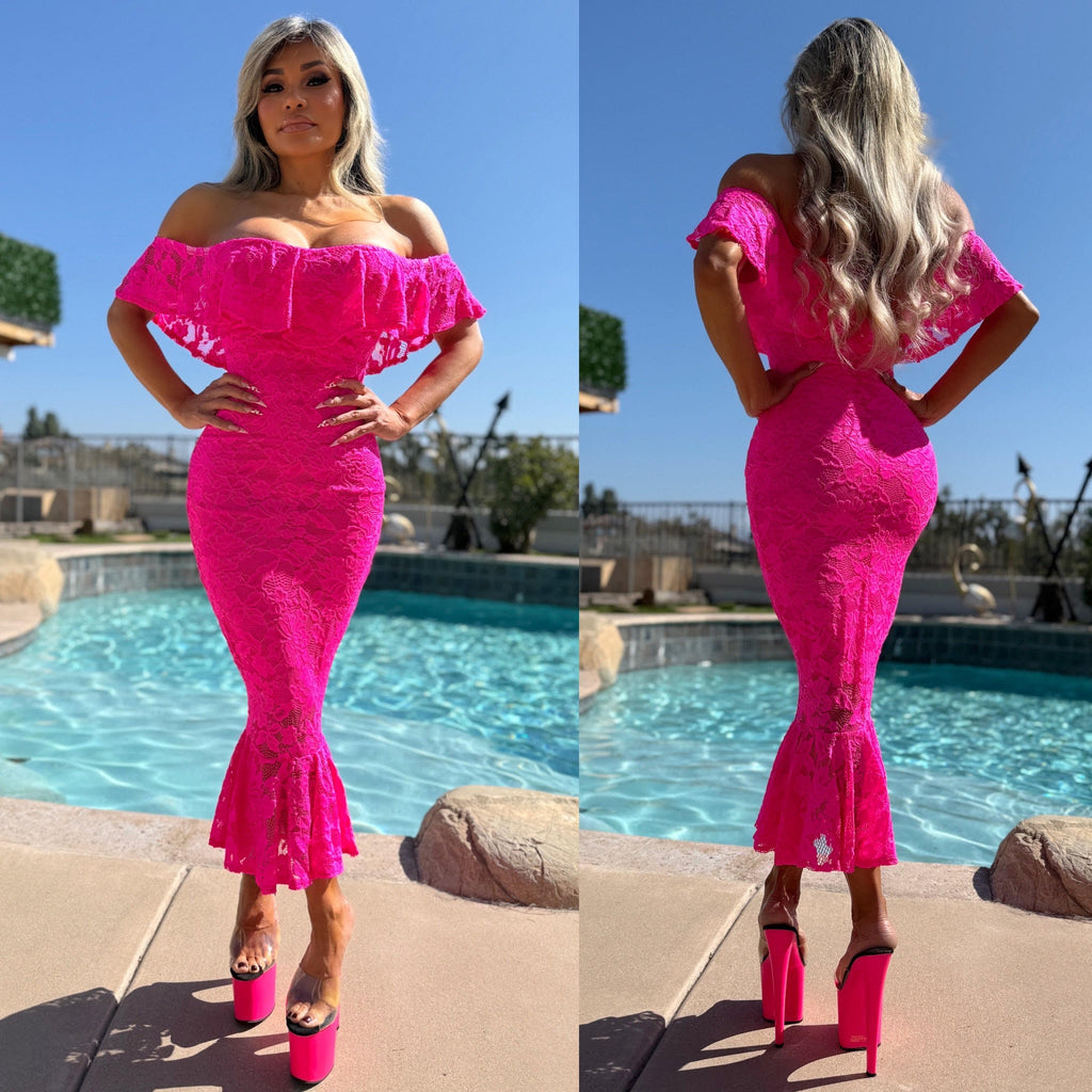 FINAL SALE Connie's Made in USA!!! "NEON PINK MIAMI BEACH STRETCH FIT ...